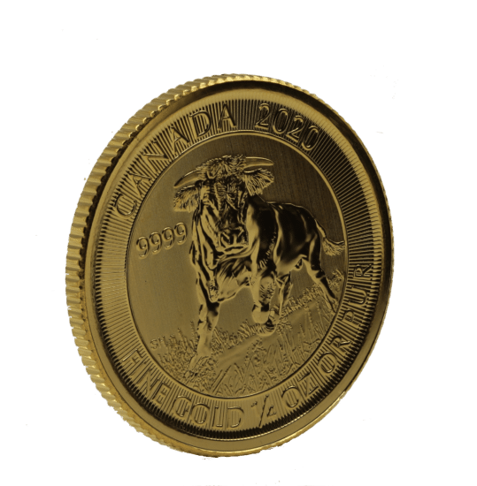 Gold Canadian Bull 1/4 Ounce Coin - GSI Exchange