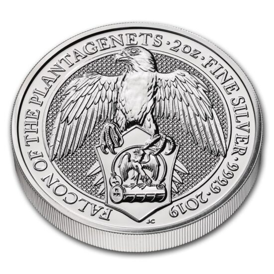 2019 2 oz British Silver Queen’s Beast Falcon Coin